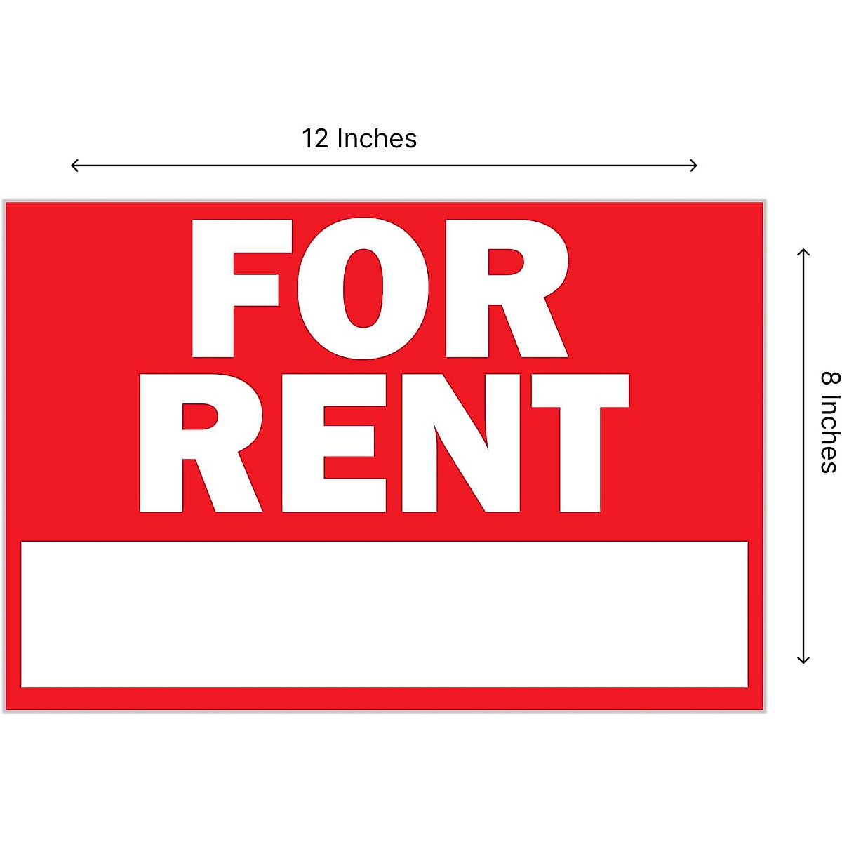 Double Sided Plastic Home for Rent sign - Set of 3 Pieces 12x8 Inch - Yard Sign with Tall Stands for Rentals Home Car Apartment Stores Business - Lawn Signs with Stakes and Garage Sale Sign