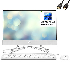 HP All-in-One 22" Desktop Computer, AMD Athlon Gold 3150U Processor, Radeon Graphics, 4 GB RAM, 256 GB SSD, Windows 11 Home ( 22-df0222, snow white)