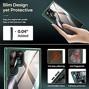 TAURI Shockproof Samsung Galaxy S22 Ultra Case, [Military Grade Protection] S22 Ultra Case, Crystal Clear Soft Slim Protective Silicone Cover Designed for Galaxy S22 Ultra 5G Case 6.8"