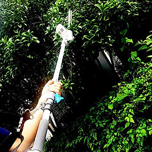 40V Cordless Pole Hedge Trimmer Long Reach 20" Cutting Length 6 Position Adjustable Head with Battery and Charger