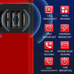 Luqeeg Dual SIM Flip Cell Phone with Dual Screen, 2G Unlocked Flip Phone, Big Button, SOS Function, 4800mAh Battery, LED Flashlight & Loud Sound, Senior Flip Phone for Elderly, Kids (Red)