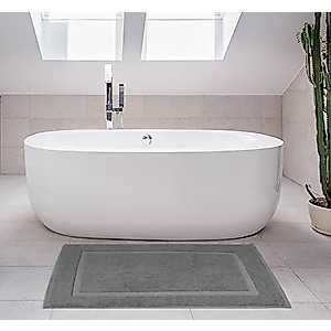 Utopia Towels Bundle Pack of 600 GSM Bath Sheet Set (2-Pack) and Banded Bath Mats (2-Pack) – 100% Ring-Spun Cotton – Highly Absorbent – Soft & Luxurious – Grey