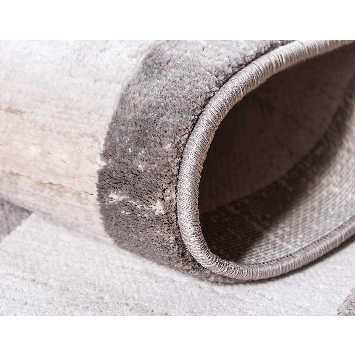 Unique Loom Jill Zarin Uptown Collection Area Rug - Yorkville (8'x 10' Rectangle, Gray/ Ivory)