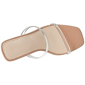 The Drop Women's Sophia Two Strap Wedge,Clear, 7.5