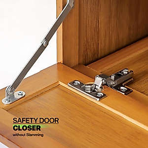 Magshion Bamboo Shoe Storage Cabinet with Pull-Down Doors, 7 Tier Shoes Rack Organizer for Entryway Hallway Living Room, Freestanding Shoe Cabinet Organizer for Convenient Shoe Organization (Brown)