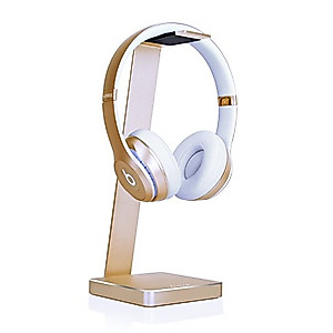 LUXA2 E-One Gold Solid-Metal Aluminum Universal Gaming Headphone Stand/Hanger/Holder for Headsets Display HO-HDP-ALE1GD-00