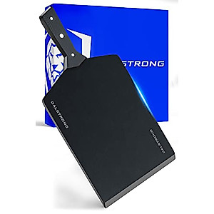 DALSTRONG Cutting & Serving Board - Black Wood-Fibre Cutting Board - Non-Slip Feet - The Infinity Series - G10 Handle - Obsidian Black - Medium Size (9" x 11")