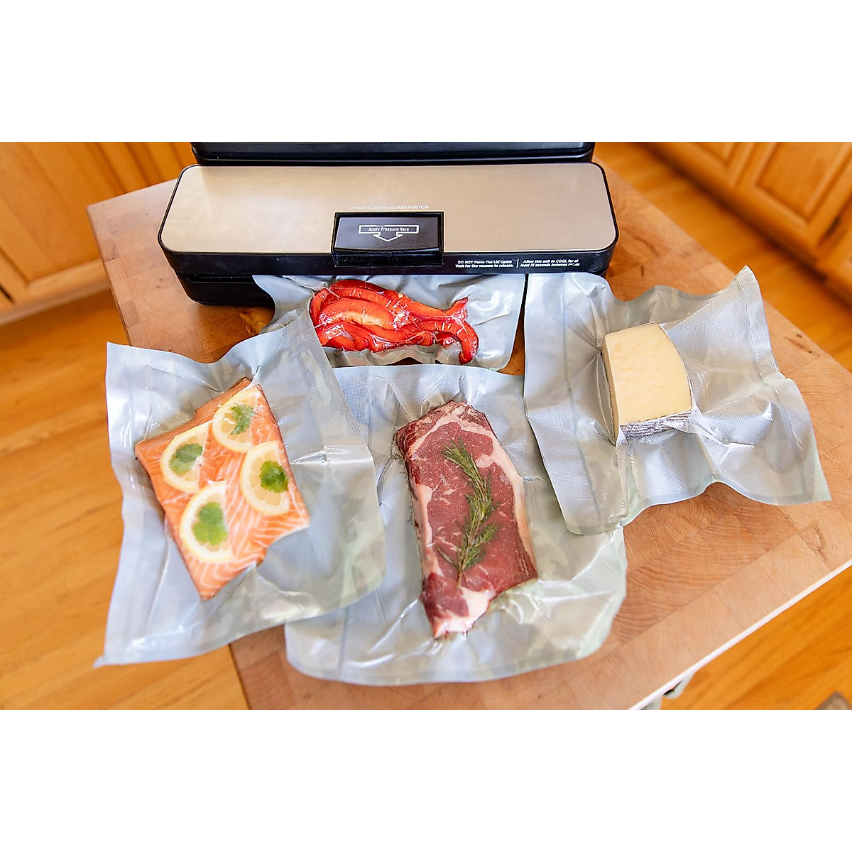 It’s A Vibe Designs Vacuum Sealer Bags for Food – 3-Roll Set Camouflage Vacuum Seal Bags – 11in x 16ft Pre-Cut Vacuum Bags for Food, Sous Vide, Storage, Meal Prep – BPA-Free Seal a Meal Bags