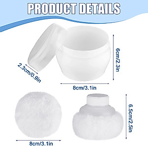 4 Pcs Body Powder Container After Bath Baby Fluffy Puff Kit Baby Body Care Cosmetic Bath Powder Container with a Large Handle Puff Box for Home Travel
