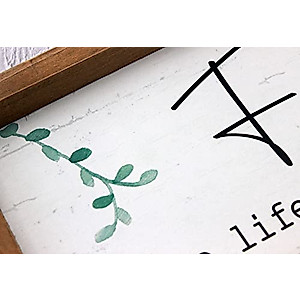 Wartter 16.2x6.4 inches Family Wood Framed Wall Sign with Inspirational Quotes - Family Where Life Begins & Love Never Ends (Family)