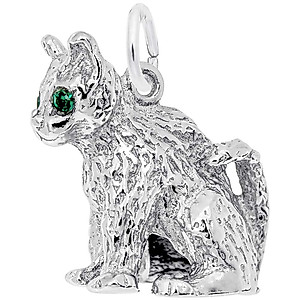 Rembrandt Cat Charm, Sterling Silver