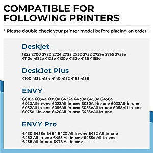 Penguin 67XL Ink Cartridge for HP Printers High Yield Work with HP 67 XL Deskjet 2755 2700 4155 2752 2723e 4133e Deskjet Plus 4152 Envy 6055 6052 Envy Pro 6458 6452 Printer 2 Black Combo Pack