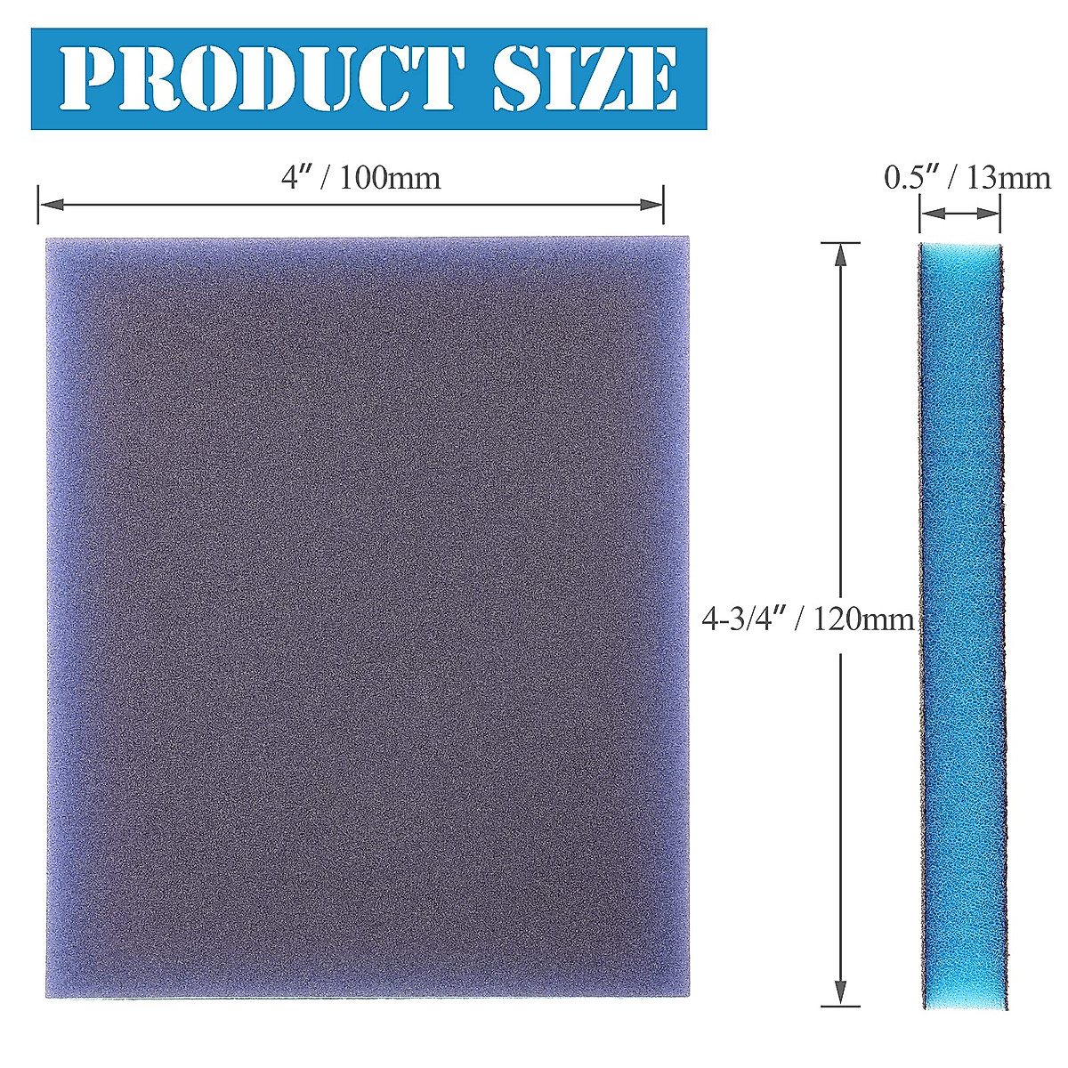 8Pcs 220 Grit Sanding Sponge, Jamiikury Sanding Blocks Washable and Reusable, Wet Dry Sandpaper Sponge for Wood Metal FurniturePaint and Drywall