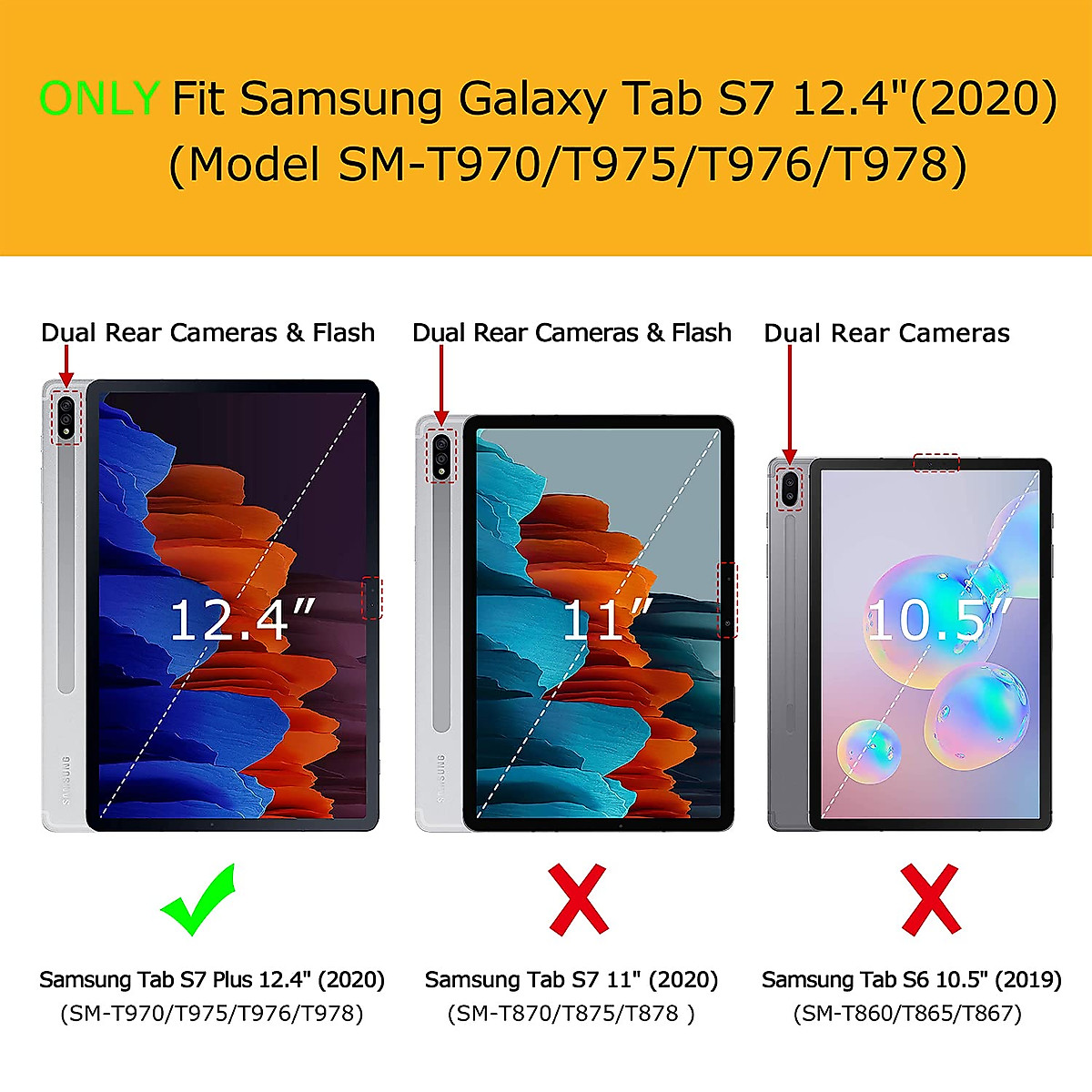 Soke Galaxy Tab S8+/S7 FE/S7 Plus 12.4 inch Case with S Pen Holder, Translucent Soft TPU Back Cover for Samsung Tab S8+ 2022/S7 FE 2021/S7 Plus 2020 [SM-X800/X806/T730/T736B/T970/T975],Green