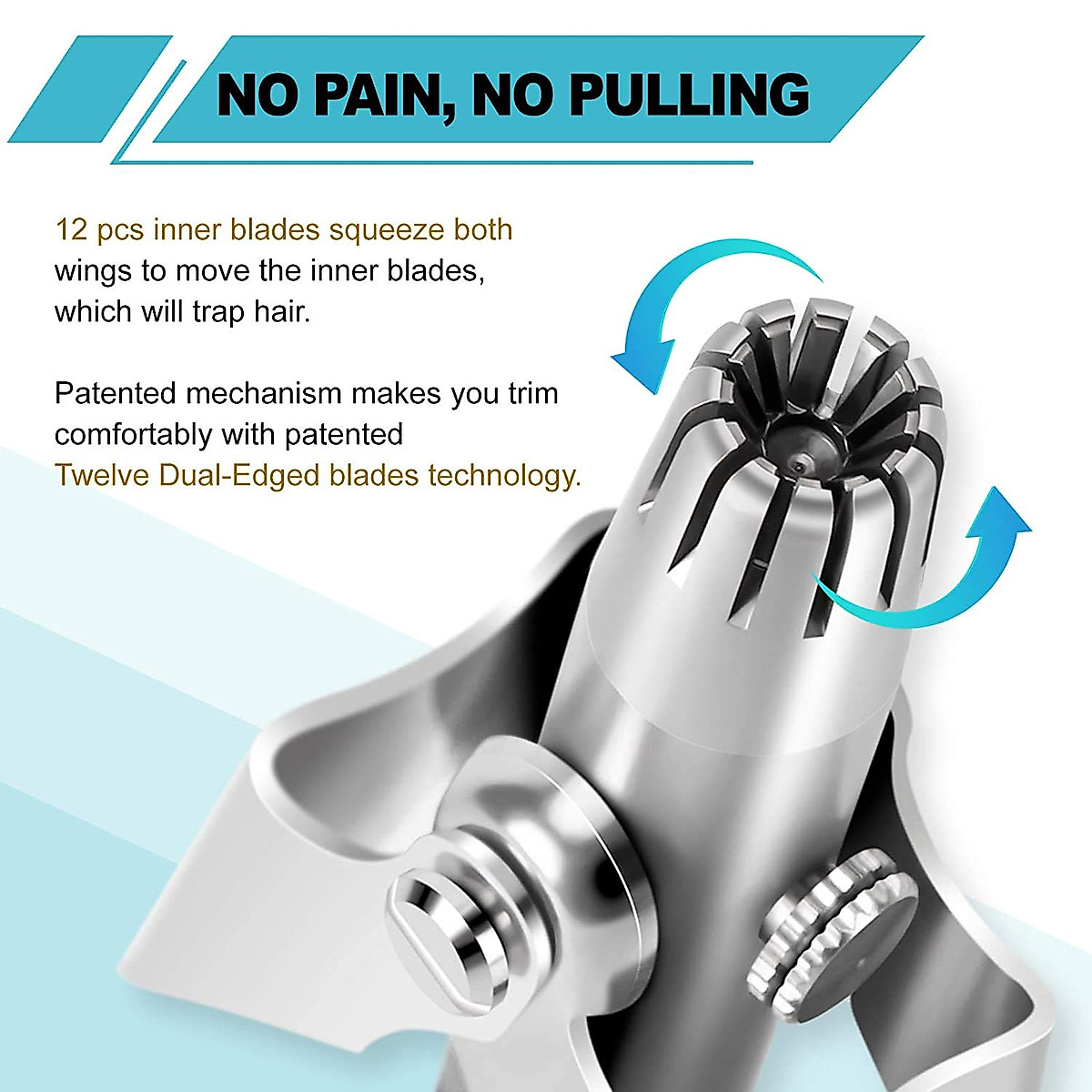 Colayer Manual Nose Hair Cutter with Care and Cleaning Brush, Washable with Water, Easy to Carry, Does Not Hurt Your Nostrils, Excellent Safety, Grooming and Cleanliness, No Batteries Required