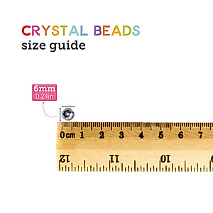 Incraftables Crystal Beads for Bracelets 1200pcs 24 Colors. Bicone Crystal Glass Beads for Jewelry Making Bulk (6mm). Best Faceted with Elastic String. Small Bead Bracelet for DIY Crafts