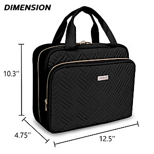 CHELVVG Travel Pill Bottle Organizer, Medicine Organizer and Storage, Home Medication Bag for Pills, Prescription, Vitamins, and Fish Oil, Best Gift for Christmas, New Year's Eve (Large, Black)