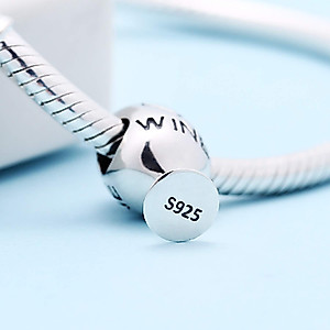 Red Wine Lover Glass Charms fit Pandora 925 Sterling Silver Love Heart Charm Bead Mothers Day Christmas Gifts for Women Jeweley