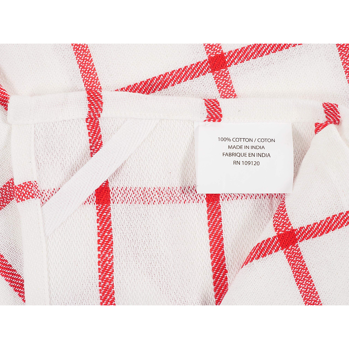 KAF Home Set of 4 Mixed Holiday Dish Towels - 100% Cotton, 18 x 28 Inches - Peace and Joy