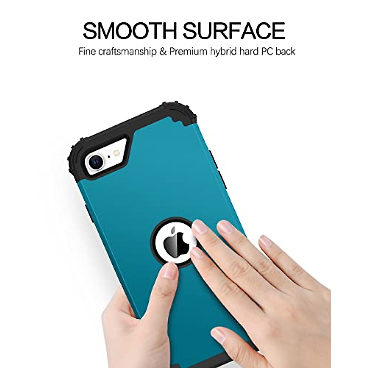 BENTOBEN iPhone SE 2022 Phone Case, iPhone SE 2020 Case, Heavy Duty 3 in 1 Full Body Rugged Shockproof Hybrid Hard PC Soft Rubber Bumper Drop Protective Girls Women 4.7 SE 3/2 Cover,Deep Blue/Black