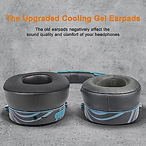 SOULWIT Cooling-Gel Earpads Cushions Replacement for Skullcandy Hesh 3/ANC/Evo & Crusher Wireless/ANC/Evo & Venue ANC Over-Ear Headphones,Ear Pads Cushions with Noise Isolation Foam