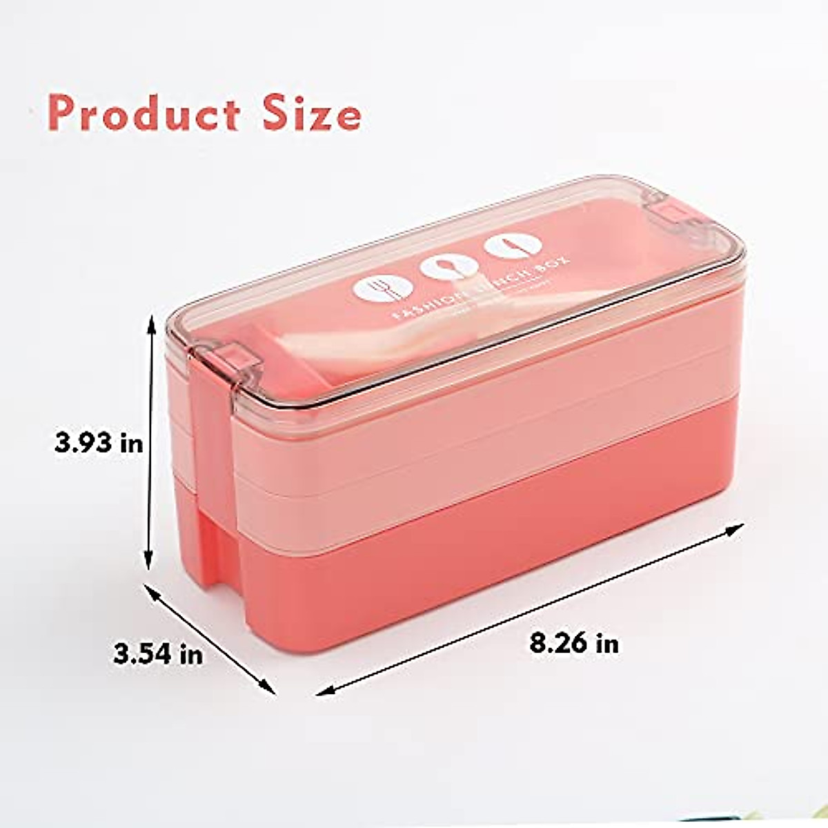 Onanuto Bento Box Adult Lunch Box, 3 in 2 - bento box kit with Sandwich Cutters, Microwave Safe Lunch Containers with Lunch Bag Stackable Bento Lunch Box Set