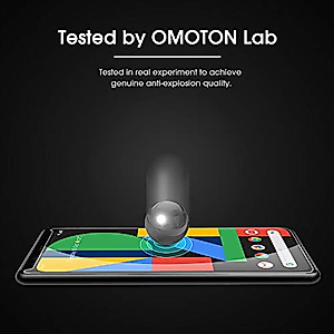 OMOTON [4 Pack Screen Protector for Google Pixel 4 (5.7 Inch), Tempered Glass/Alignment Frame/Scratch Resistant/Only Cover Display Area