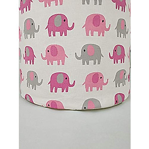 HUAYEE 19.7 Laundry Hamper Toys Box Storage Bins Canvas Waterproof Collapsible Clothes Organizer Basket with Handle Freestanding Large Cute Light Weight for Home Kids Baby Room(elephant)