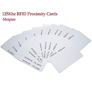Meikuler 125Khz RFID Proximity Cards, 0.8mm ID Card for Door Entry Access Control System and Attendance, Read only (30)