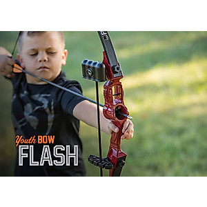 Bear Archery Flash Bow Set for Youth, Ambidextrous, Yellow