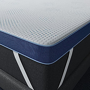 BedStory Extra Firm Mattress Topper Queen, 4 Inch Deep Sleep Memory Foam Mattress Topper for Pressure Relief, High-Density Foam Provides Extra Lumbar Support, 40 Days Trial