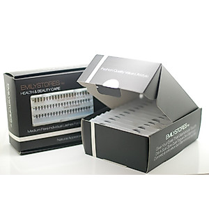 EMILYSTORES 12 Packs Eyelashes Natural Individual Lashes Plant Flare Medium Eyelash 12mm Black For Eye Lash Extensions Lashes-Knotted(12MM,Medium Lashes)