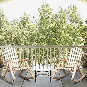 Outdoor & Indoor Rocking Chair, All-Weather Porch Rocker with 400 lbs Weight Capacity, Front Porch Rocking Chairs, for Backyard, Lawn, Fire Pit, Patio and Garden