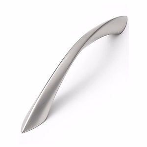 JIASENBAO 10 Pack Brushed Nickel Cabinet Pulls 5 Inch Arch Twisted Silver Handles Drawer Kitchen Cupboard Bathroom Dresser Cabinet Hardware Zinc Alloy