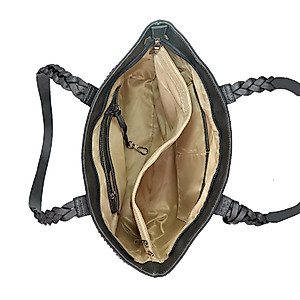 Lady Conceal Concealed Carry Purse - Locking Cora Stitched Gun Tote (Gray)