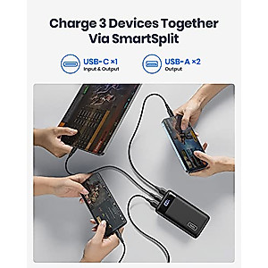 INIU Portable Charger, 22.5W 20000mAh USB C in & Out Power Bank Fast Charging, PD 3.0+QC 4.0 LED Display Phone Battery Pack Compatible with iPhone 14 13 12 Pro Samsung S21 Google LG iPad Tablet, etc.