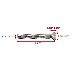 FixtureDisplays® 6-32 X 1-1/8" Stainless Flat Head Machine Screws, Full Thread, Phillips Drive, Stainless Steel 18-8, Machine Thread 314899-NPF