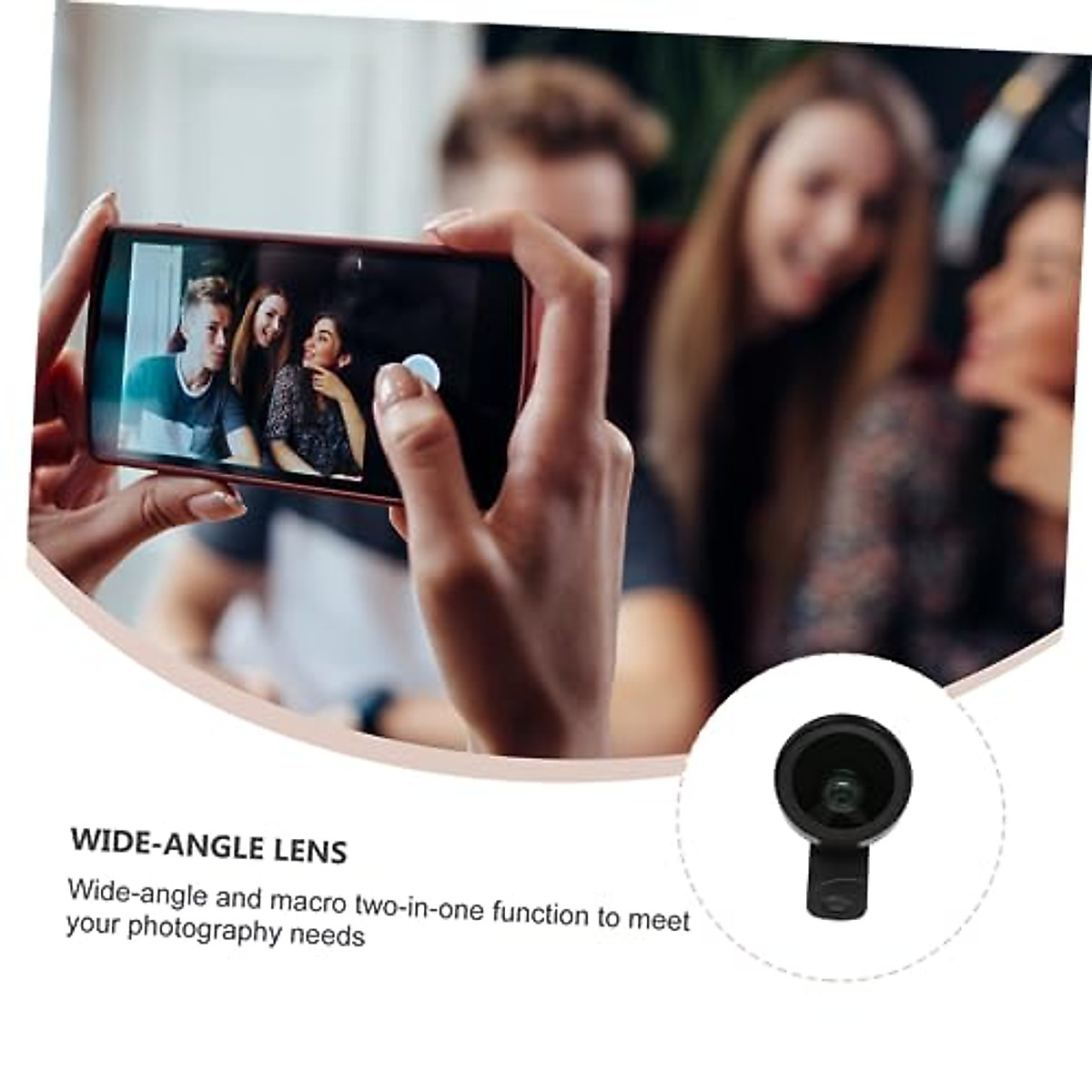 Abaodam 3pcs Set Wide-Angle Lens Phone Wide Angle Lens Intelligent Wide Angle Lens 2 in 1 Clip on Cell Phone Lens Suite Aviation Aluminum Alloy Universal Clip External Wide Angle