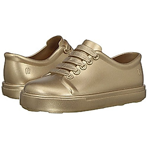 Mini Melissa Baby-Girl's Mini BE Sneaker, Gold Glitter, 5 Regular US Toddler
