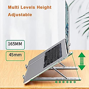 SLNFXC Portable Laptop Cooling Stand 11 to 17.3 Inch Laptop Aluminum Alloy Stand Height Adjustable Riser Office Computer Radiator