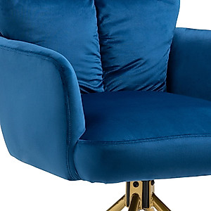 Homedot Contemporary Living Room Chair 180° Swivel Accent Chair with Armrest Mid-Century Bedroom chair Ergonomic Design Makeup Chair with High Back for Vanity,Dining