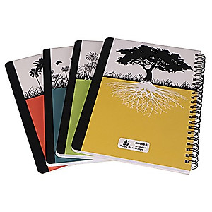 Hardcover Spiral Notebook, Dream Tree Journal to Write in, Blank Diary, Composition Notebook College ruled 80 Sheets, 5.5 x 8.3inch, 4 Pack