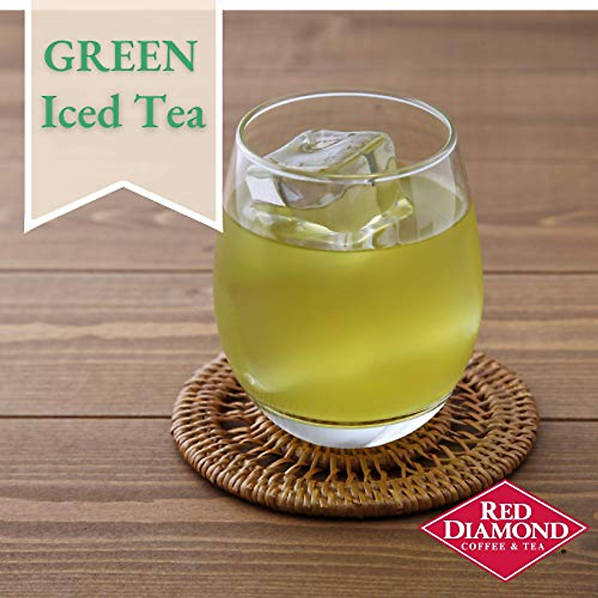 Red Diamond Green Tea Bags, Family Size Tea Bags, Delicious and Freshly Brewed Taste, Heart Healthy Antioxidants, 24 Count Quart-Size Bags (6 Pack - 144 Count)