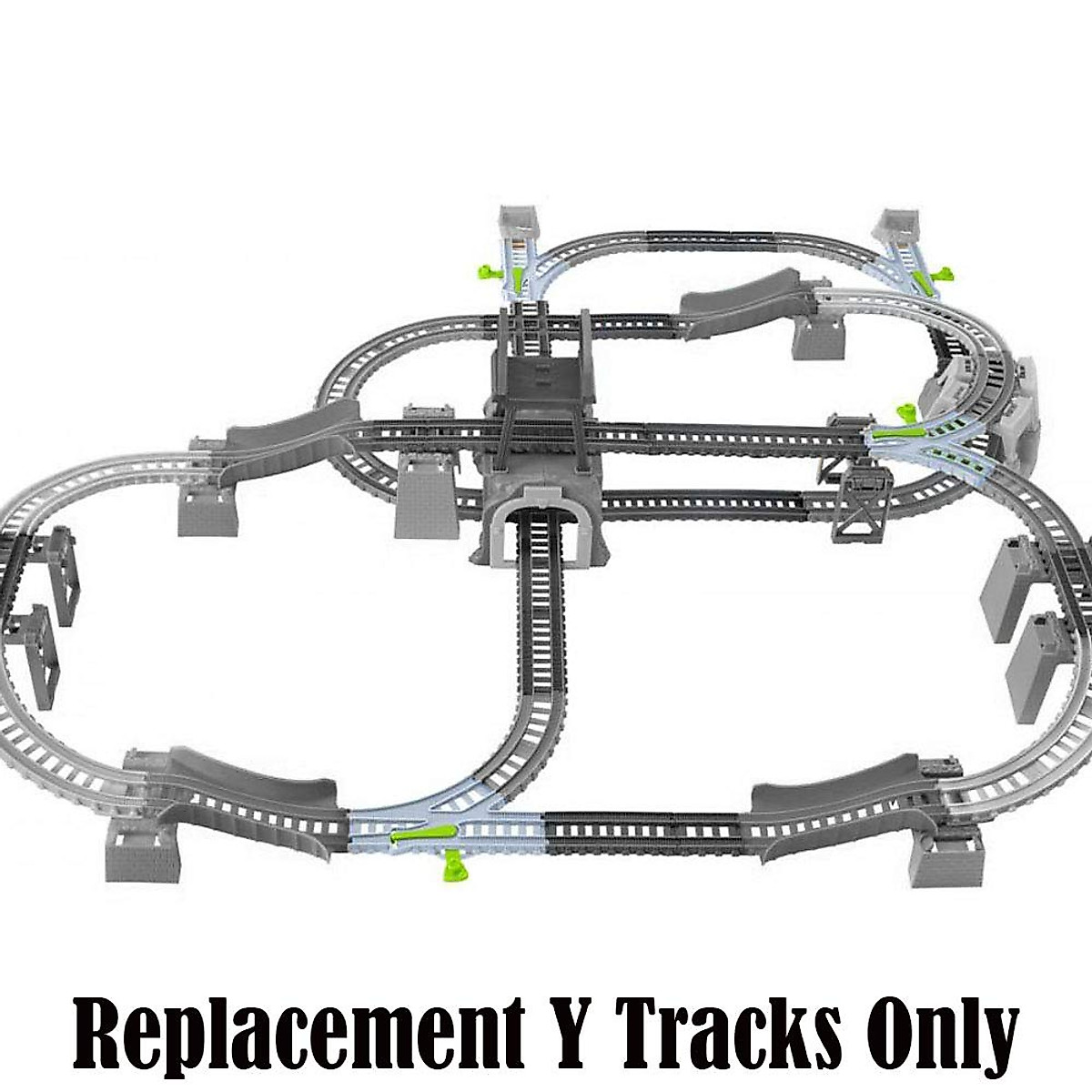 Replacement Parts for Thomas The Train - GBN45 ~ Thomas & Friends Trackmaster Percy 6 - in - 1 Set ~ Replacement Y Tracks ~ 2 TRS Tracks, 2 TLS Tracks and 2 YS Tracks ~ Blue and Green