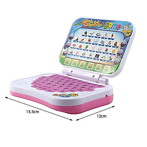Alomejor Kids Laptop, Baby Bilingual Educational Electronic Learning Toys Children Computer Game for Gifts