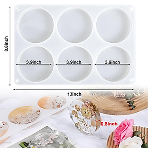 18 Pieces Resin Coaster Molds, Coaster Molds for Epoxy Resin with Storage Box Mold for DIY Art Craft Cup Mats