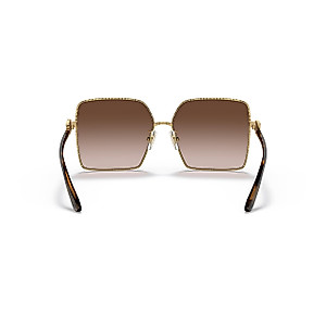 Dolce & Gabbana Women's Round Fashion Sunglasses, Gold/Gradient Brown, One Size