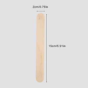 Wax Applicator Sticks, 100pcs Wooden Disposable Epilation Wax Tool Wax Waxing Wood Body Hair Removal Sticks Applicator Wax Spatulas Applicator for Mask Hair Remove Cream Ice Cream Stick
