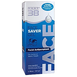 Neat Feat 3B Face Saver Antiperspirant Gel for Facial Perspiration & Shine, White and Blue, 1.76 Fl Oz