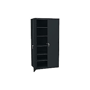 Hon Assembled Storage Cabinet, Black - 36 x 24.25 x 71.75
